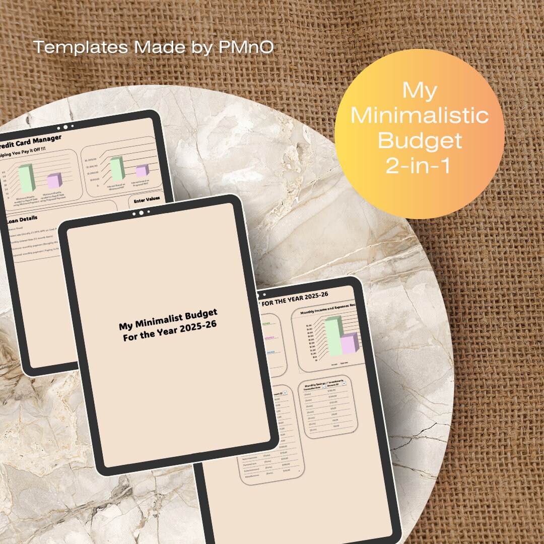 Minimalist Budget, Simple Budget, Digital Budget, Modern Budget ...