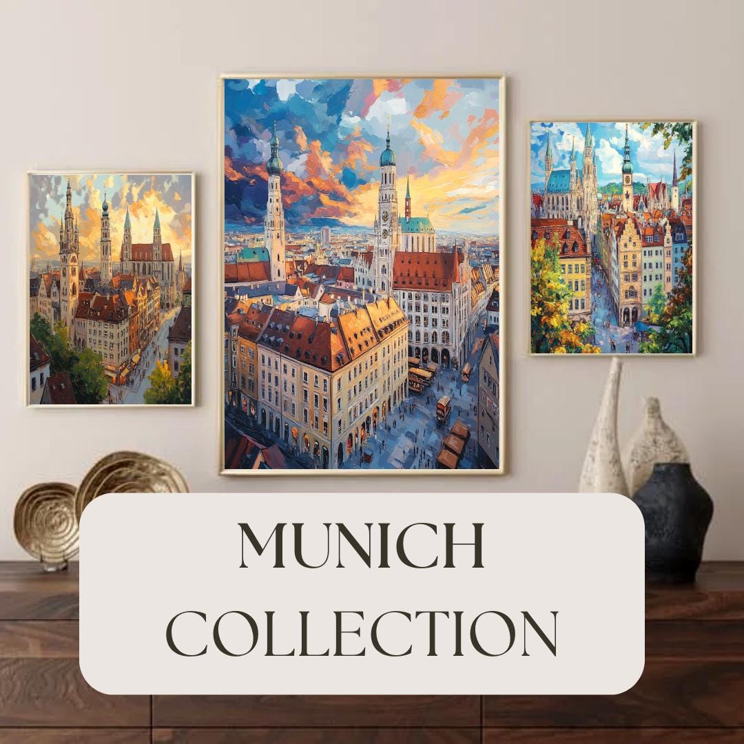Beautiful Munich Painting Wall Digital Prints Printable Wall Decor ...