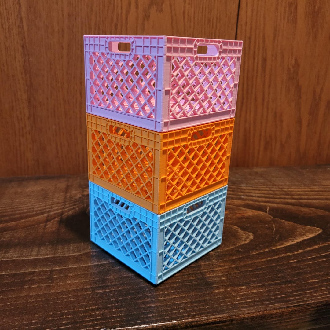 3D Printed Milk Crate Desk Organizer - Etsy