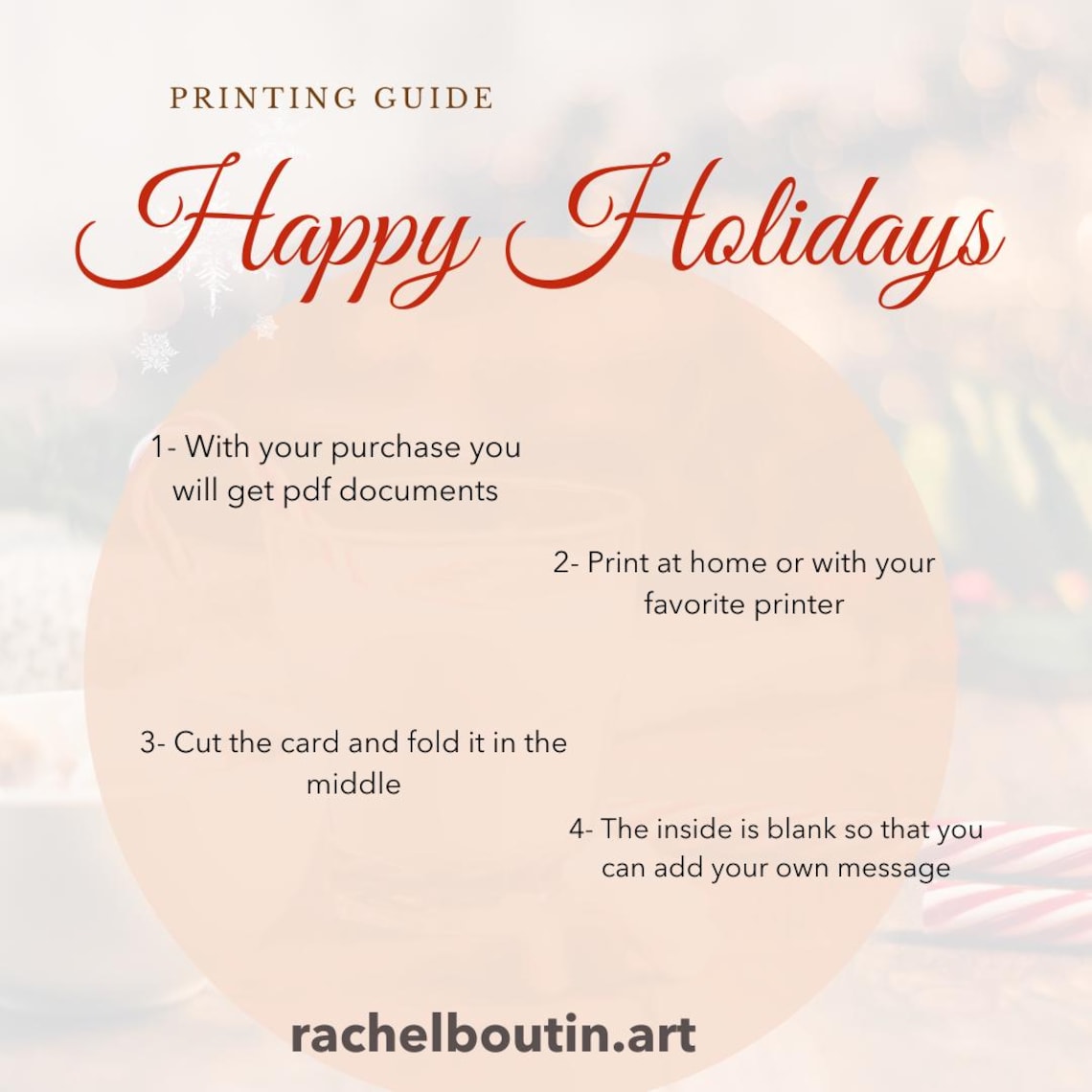 3 Templates of Original Printable Holiday Cards, Digital Greeting Cards ...