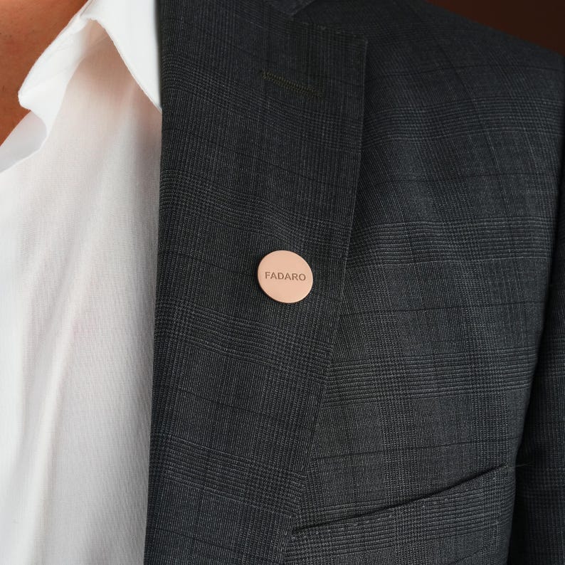 Personalized Logo Name Tag Company Badge Pin, Your Business Logo Name ...