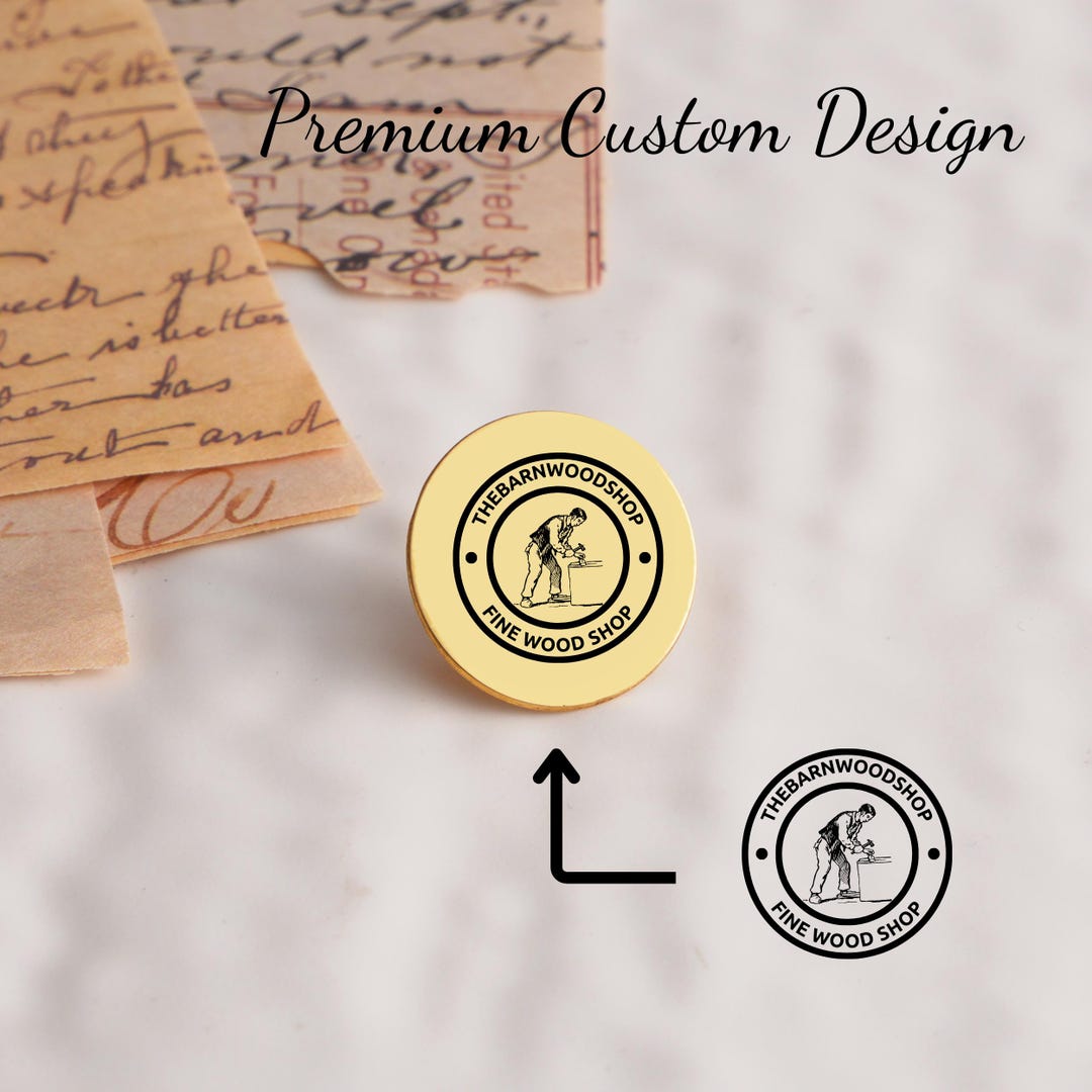 Custom Company Logo Lapel Pin, Personalized Engraved Logo Brooch ...