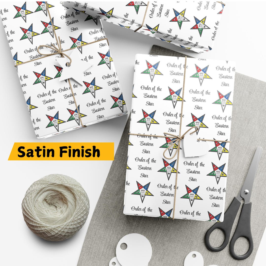 Order of the Eastern Star Wrapping Paper, Gift Wraps for OES, Sistar ...