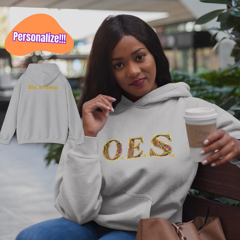 Personalized Kente OES Hoodie, Order of Eastern Star Hoodie, Eastern ...