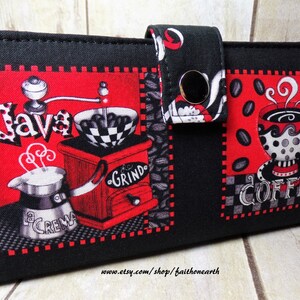 Coffee Handmade Long Wallet Bifold Clutch Vegan Wallet - Etsy