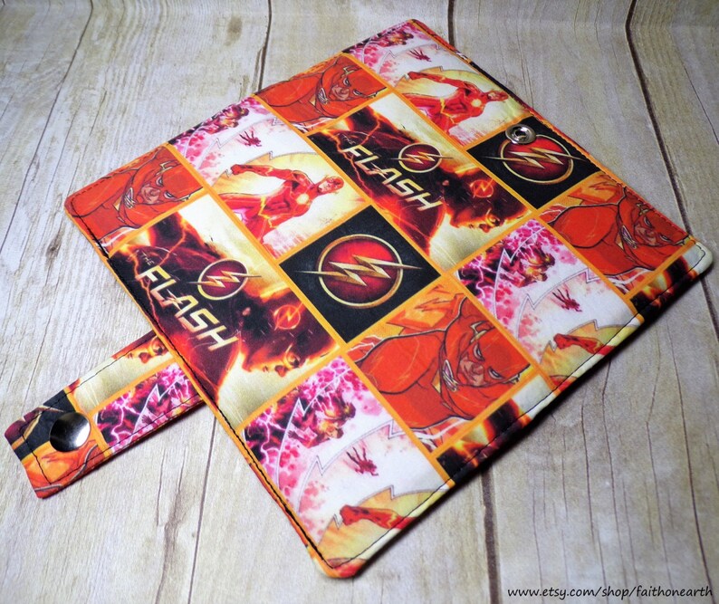 Flash Handmade Long fandom geek Wallet BiFold Clutch Vegan | Etsy