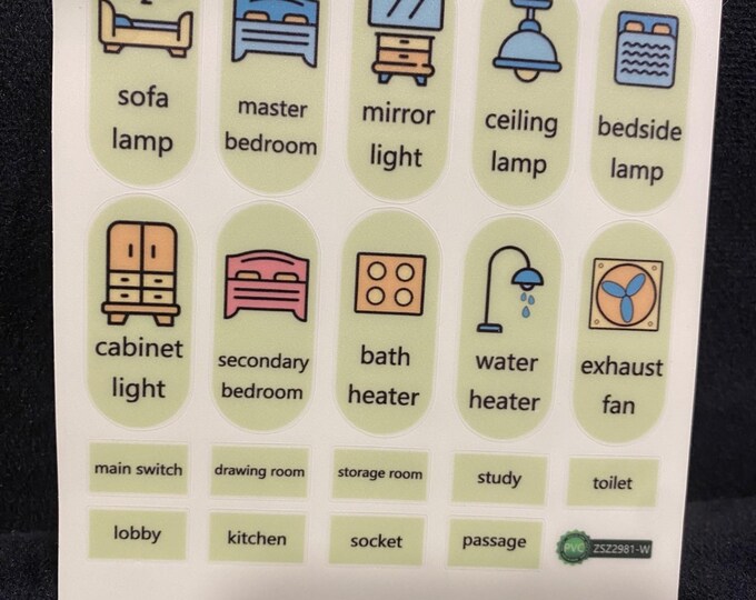 Electrical Panel Sticker Set Circuit Breaker Box Identification Labels ...