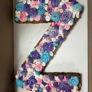 Letter Cookie Cake With Dozen Cupcakes, Cake Pops and Smash Cake - Etsy