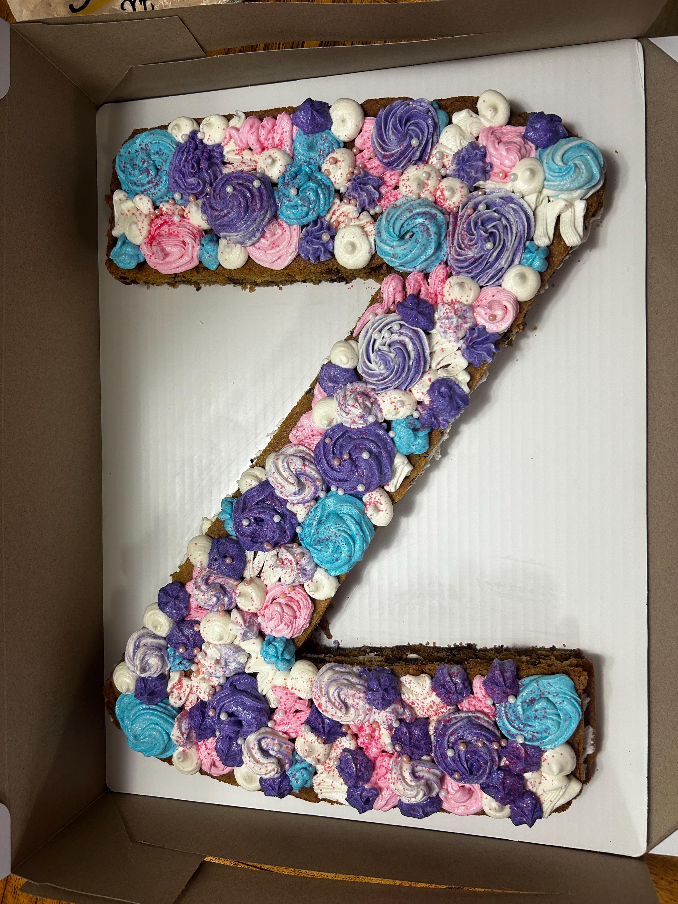 Letter Cookie Cake With Dozen Cupcakes, Cake Pops and Smash Cake - Etsy