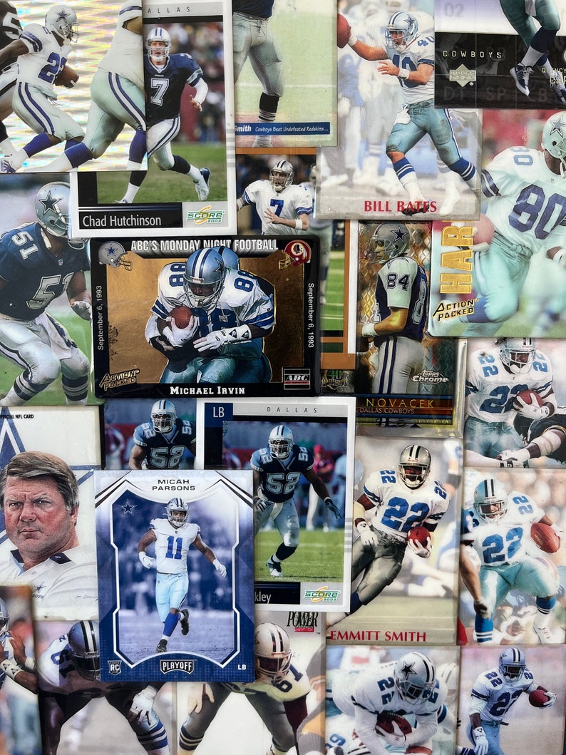 Dallas Cowboys Cards Collage. NFL Football - Etsy