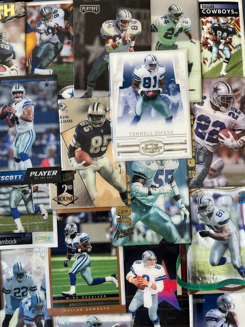 Dallas Cowboys Cards Collage. NFL Football - Etsy