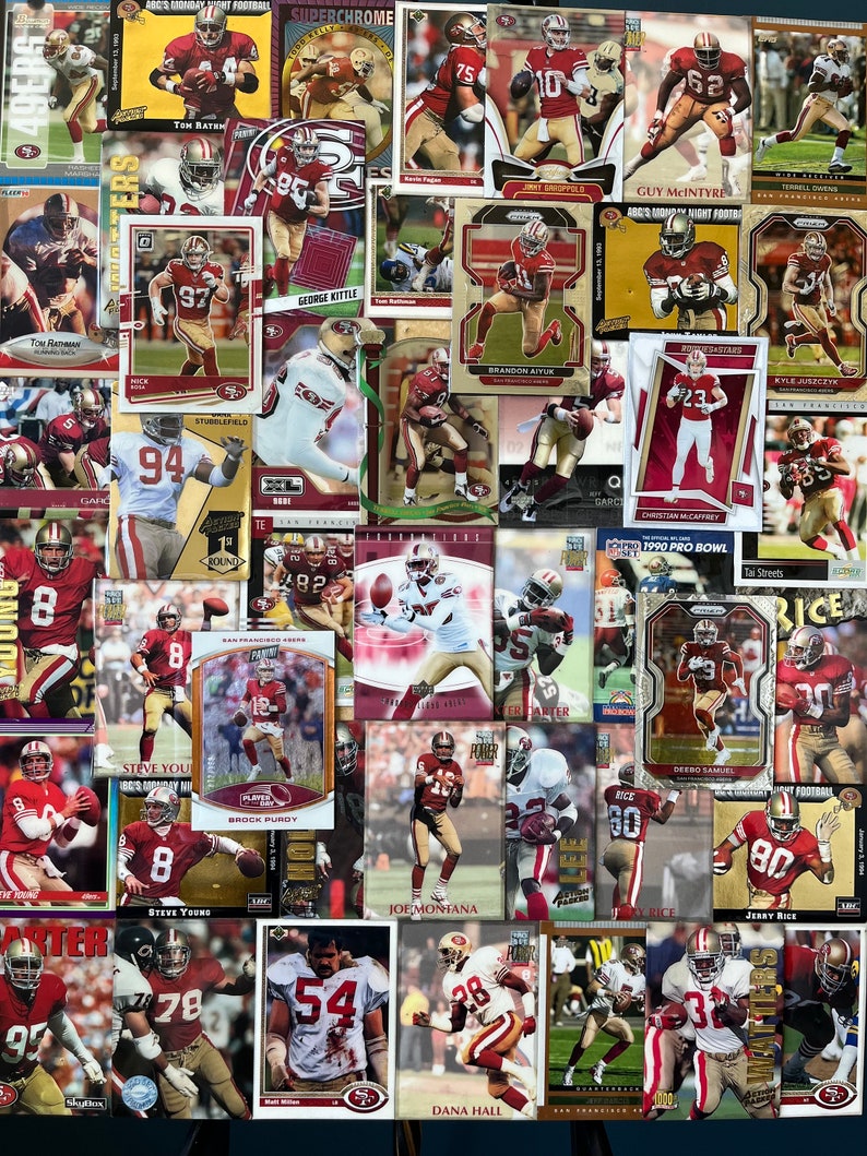 San Francisco 49ers Niners Football Cards Collage NFL - Etsy