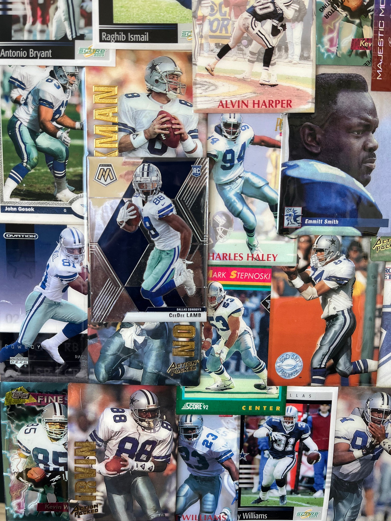 Dallas Cowboys Cards Collage. NFL Football - Etsy