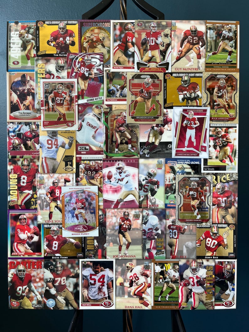 San Francisco 49ers Niners Football Cards Collage NFL - Etsy
