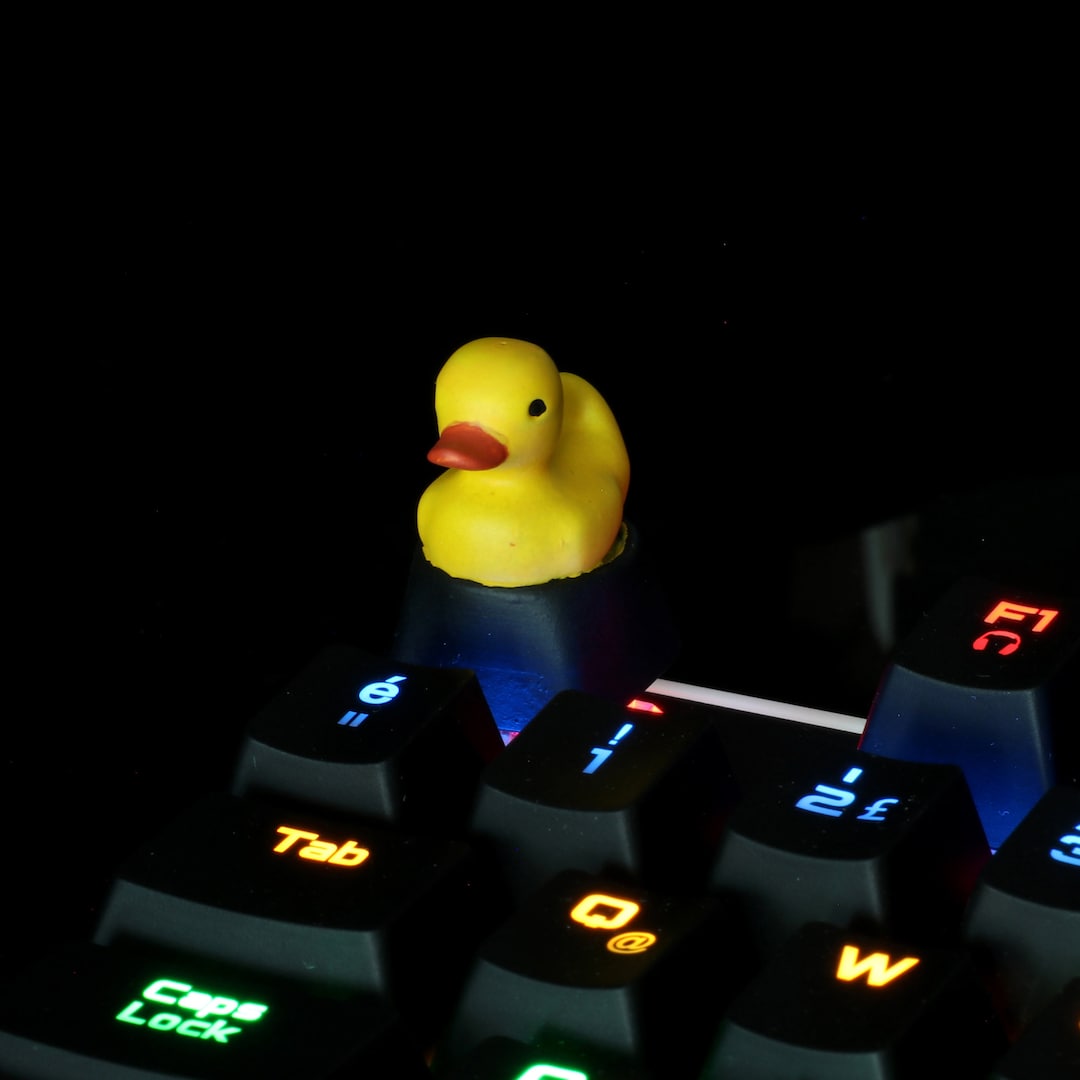 Handmade Rubber Duck Keycap, ESC Size Keycap, Duckling Resin Keycap ...