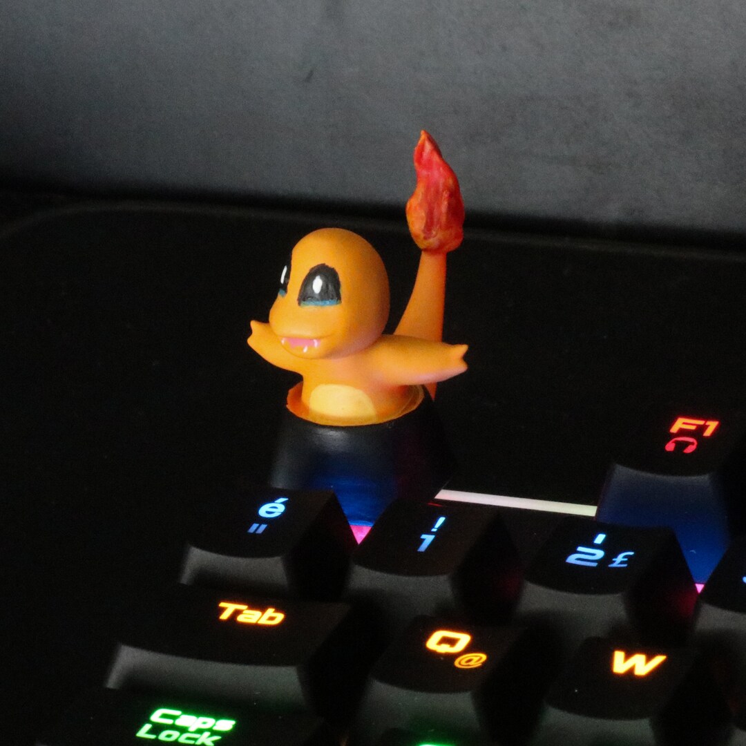 Handmade Charmander Keycap,esc Size Keycap,fire Lizard Resin Keycap ...