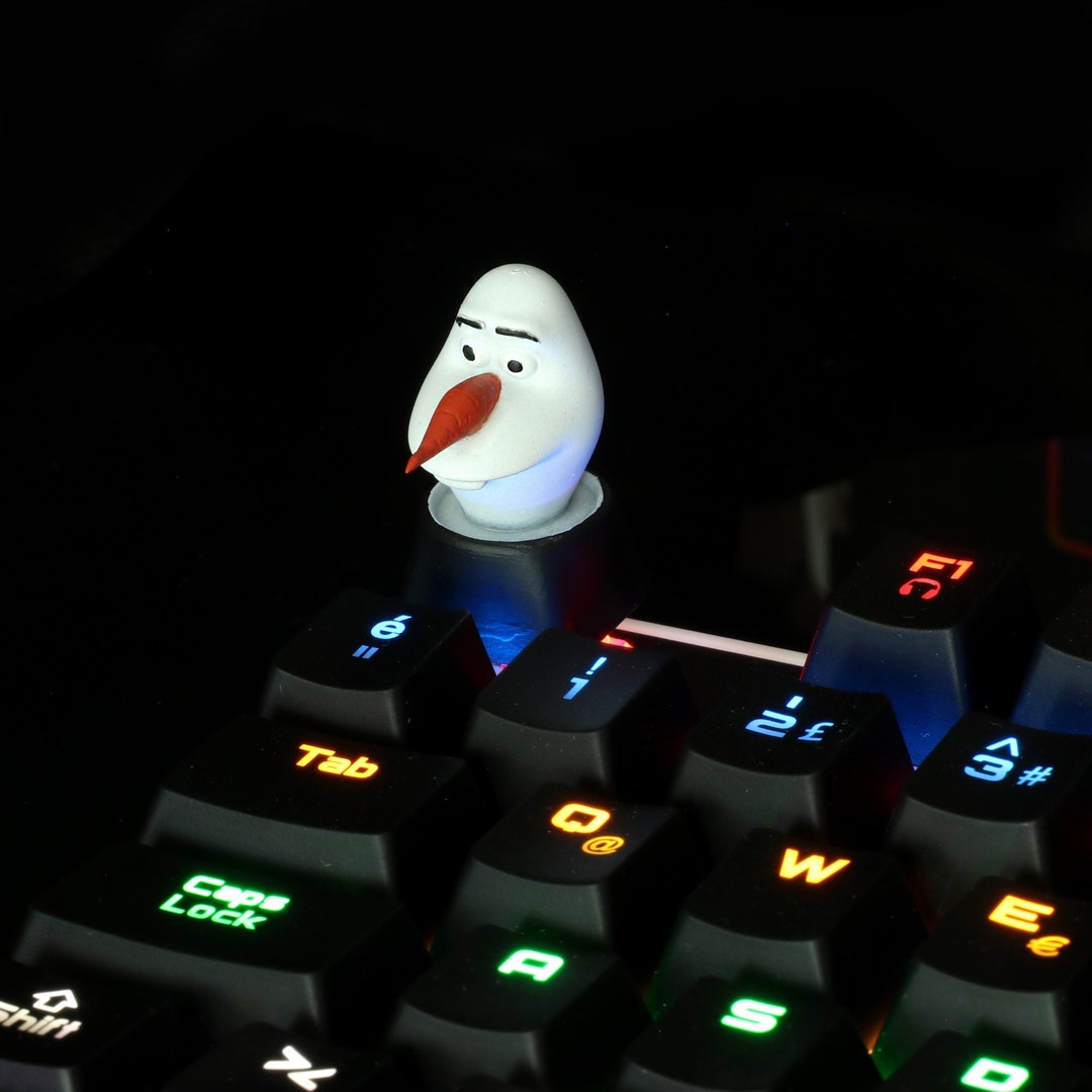Handmade Keycap, ESC Size Keycap, Snowman Resin Keycap, Frozen Inspired ...