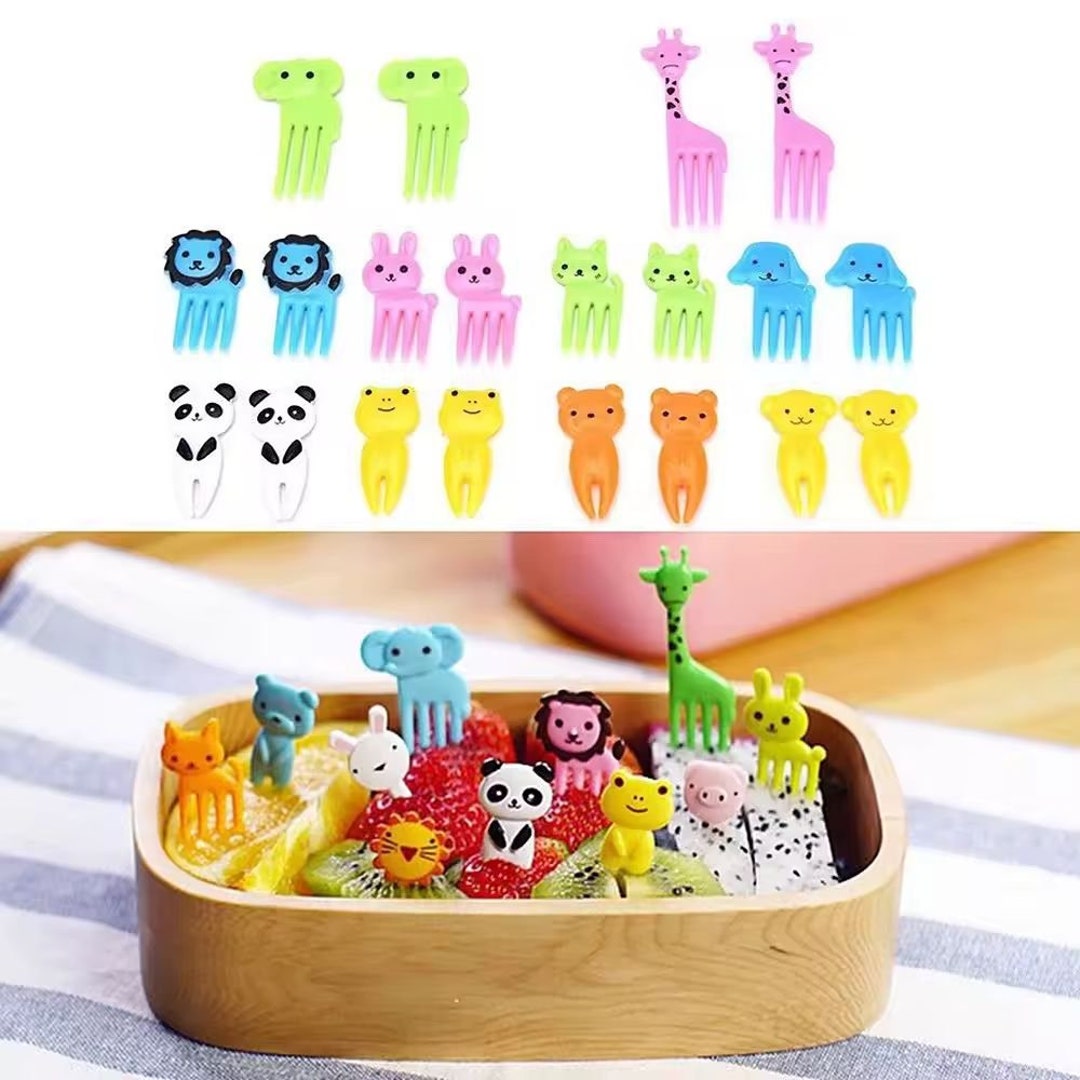Kids Food Picks, Kids Lunchbox Bento Forks, Set of 10 - Etsy