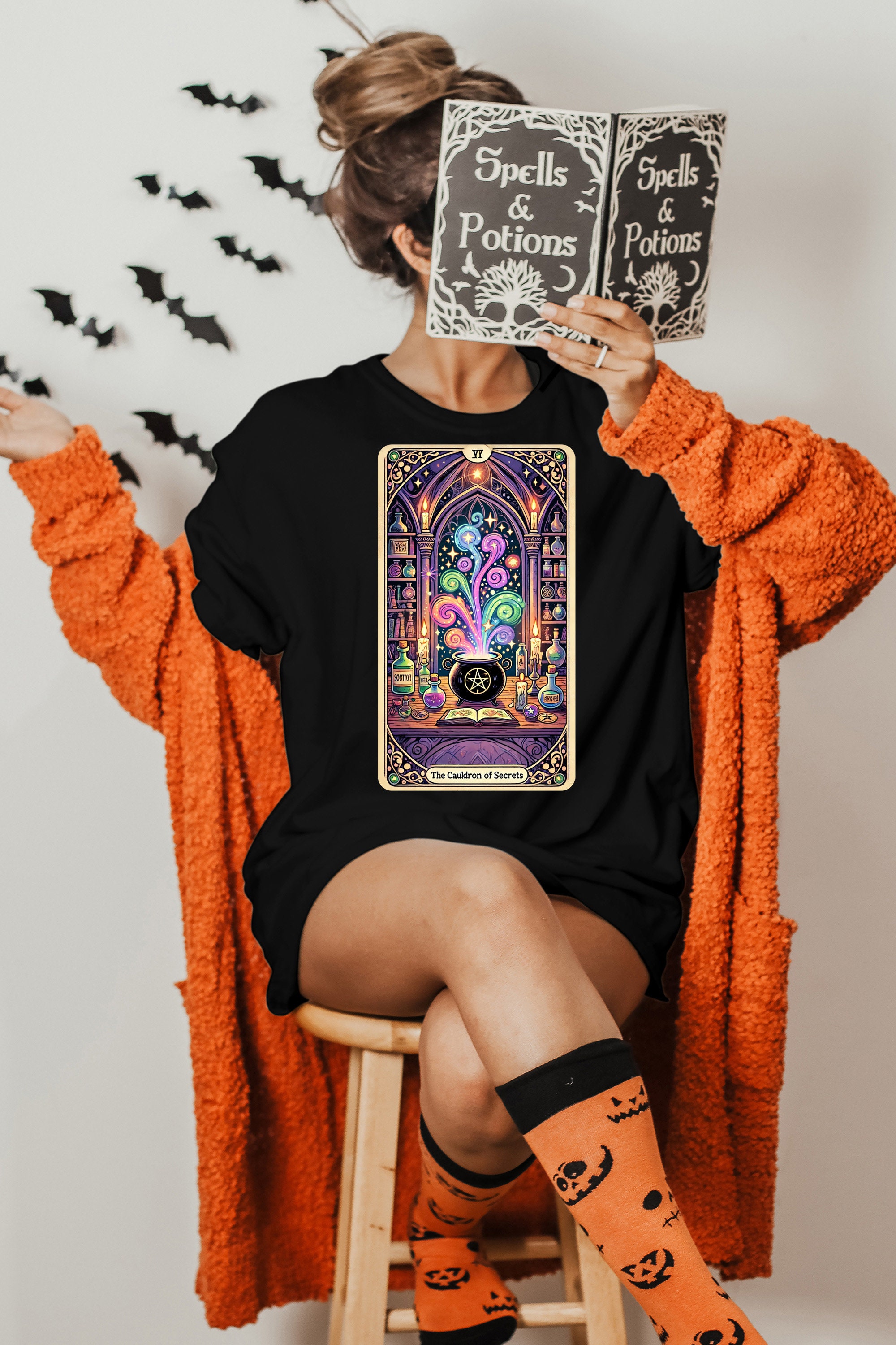 The Cauldron of Secrets Tarot Card PNG, Funny Mystical Pot Sublimation ...
