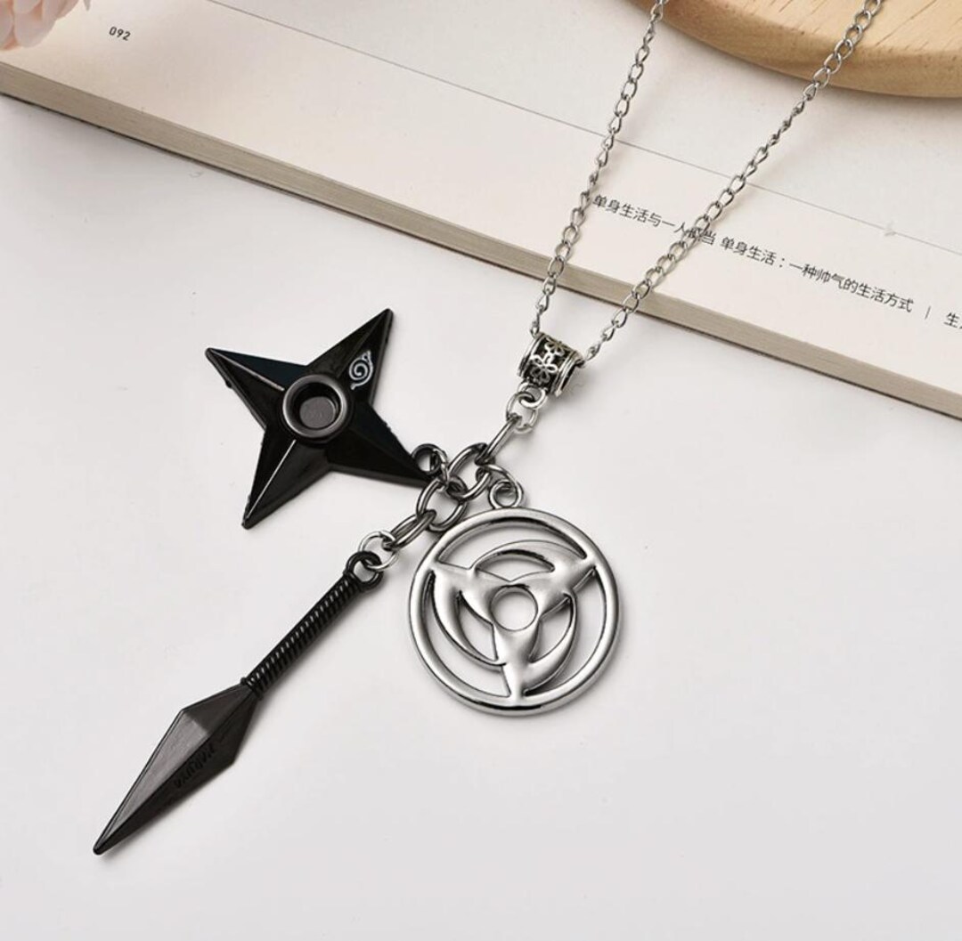 Anime Inspired Ninja Necklace • Multi Charm Pendant With Kunai ...