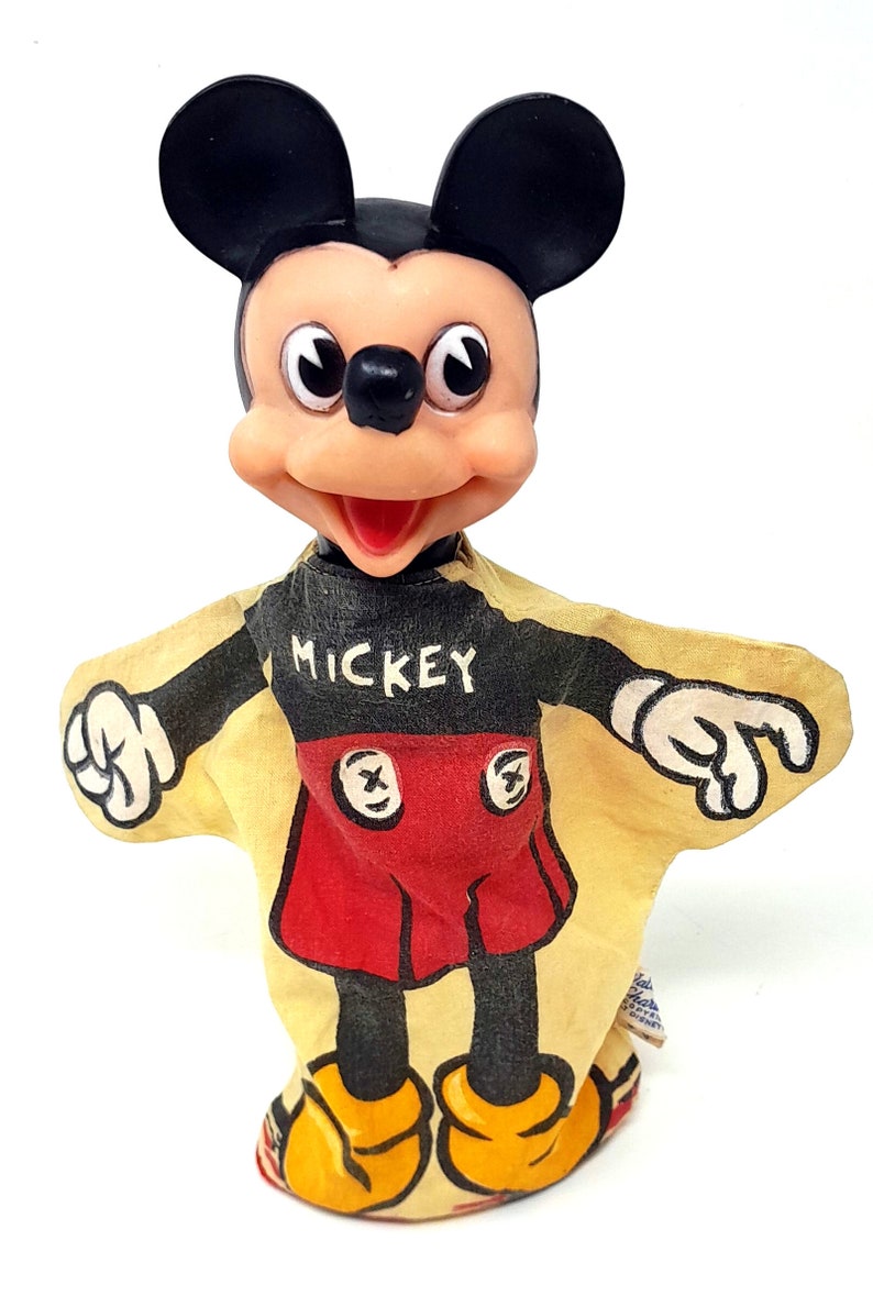 1950s Walt Disney Mickey Mouse Hand Puppet Collectible - Etsy