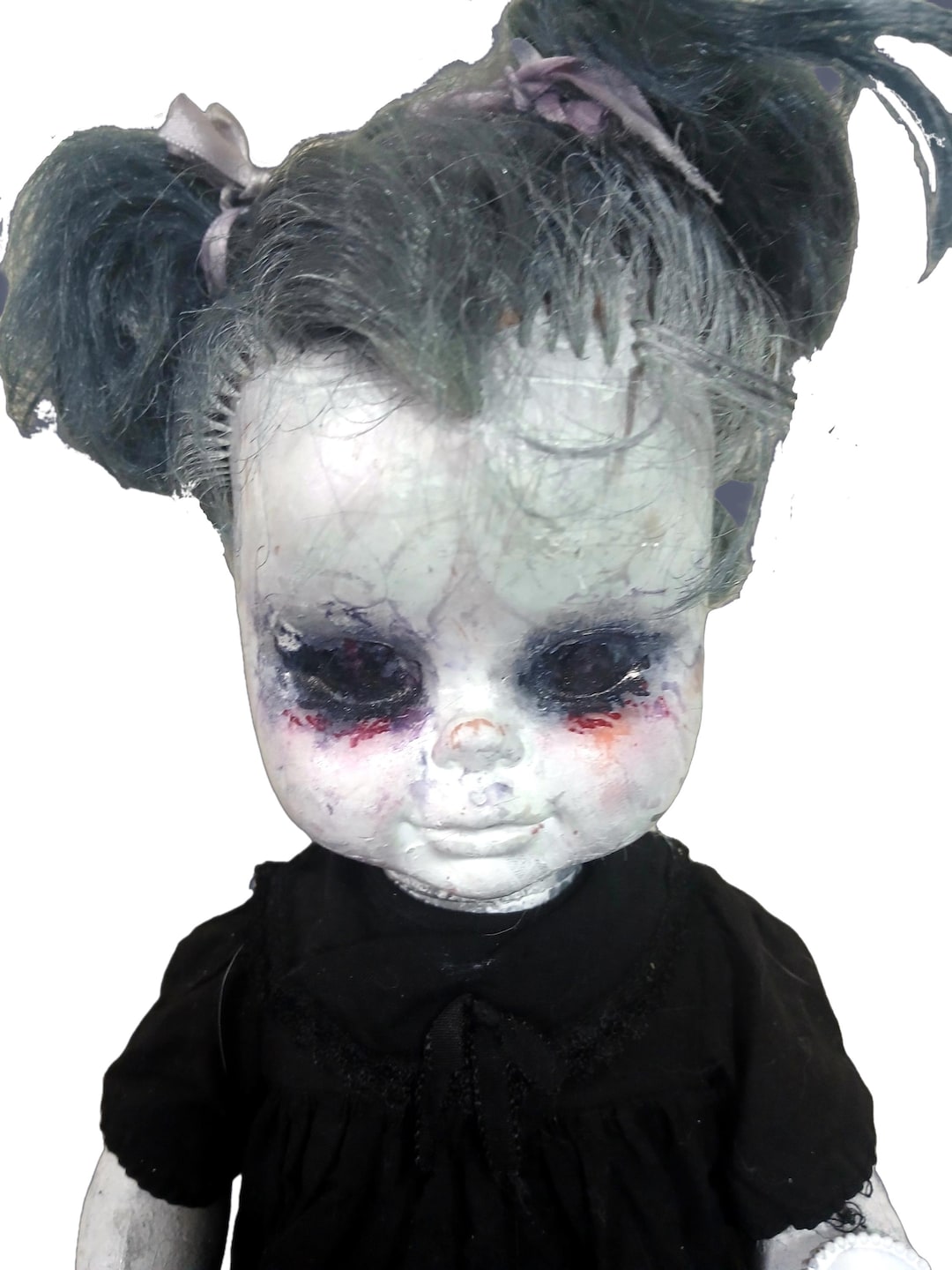 Horror Doll "abigail" OOAK 17 Inch Goth Altered Scary Art Doll Zombie ...