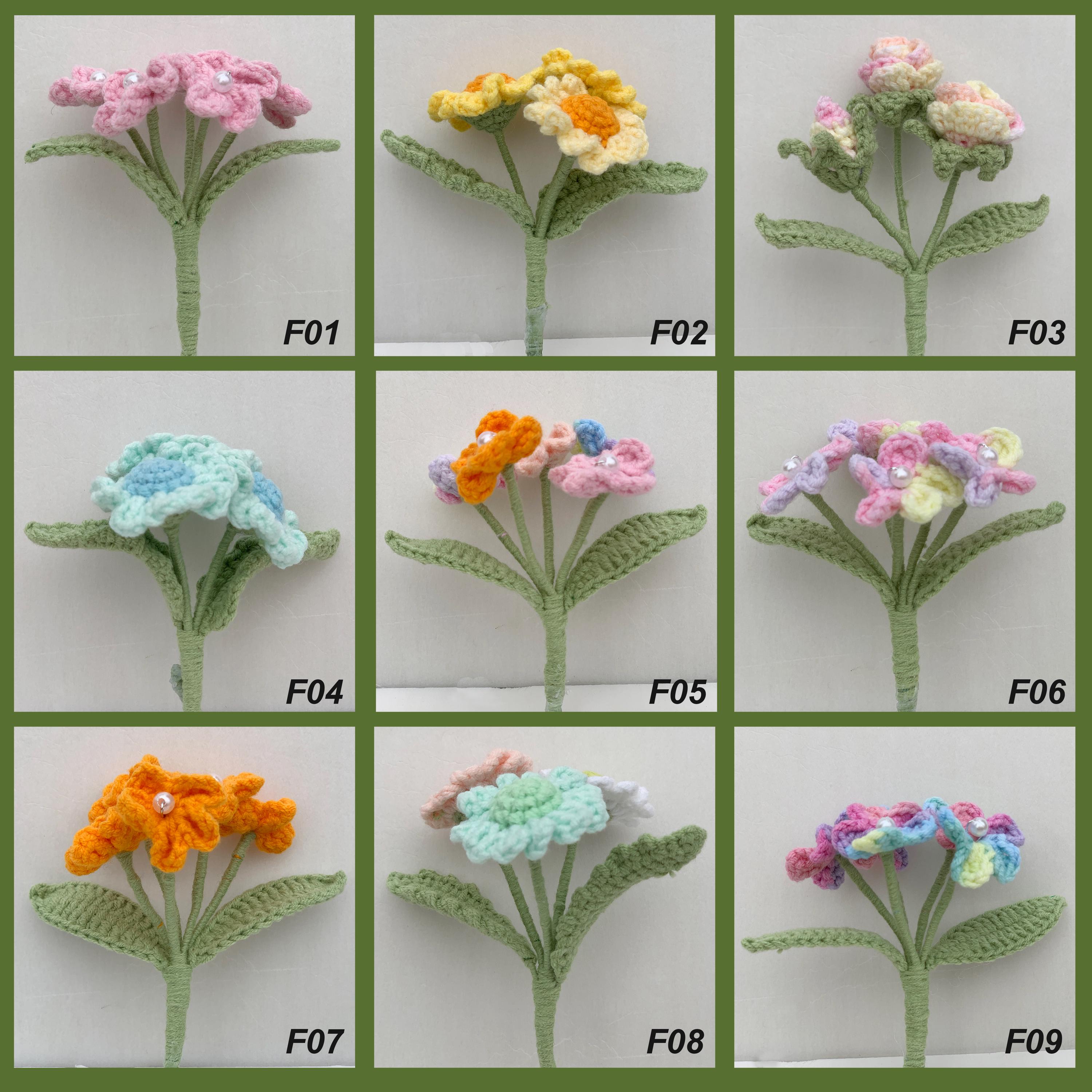 Crochet Flowers in Vase Plushies, Housewarming， Home Decor, Gift for ...