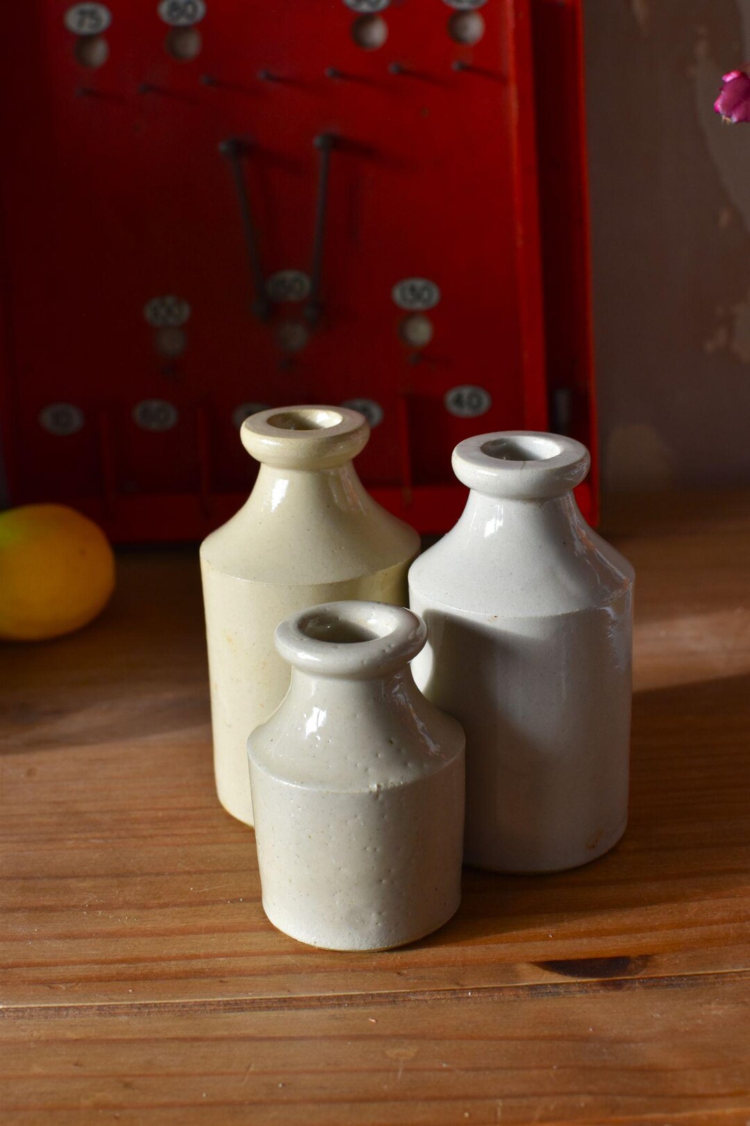 Trio of Stoneware Ink Pots - Etsy