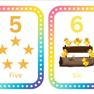 Number 1-10 Flashcards. Large Flashcards. 2 per A4 Sheet. for Use in ...