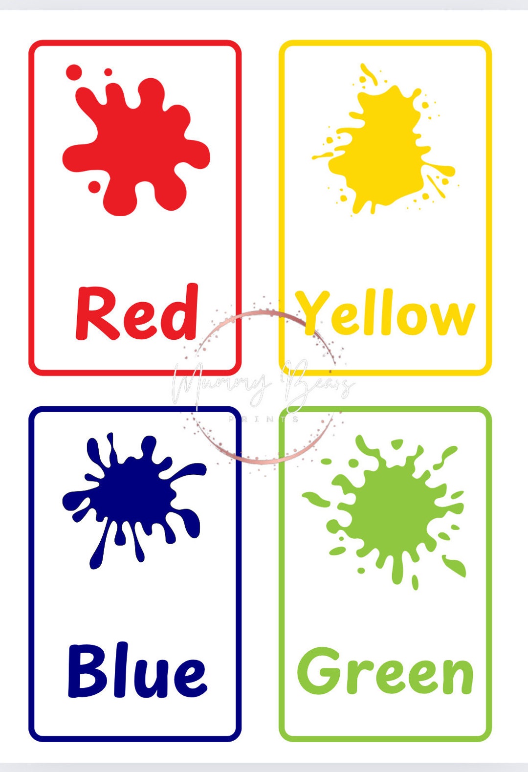 Colour Flashcards. for Use for Young Children Both at Home and in ...