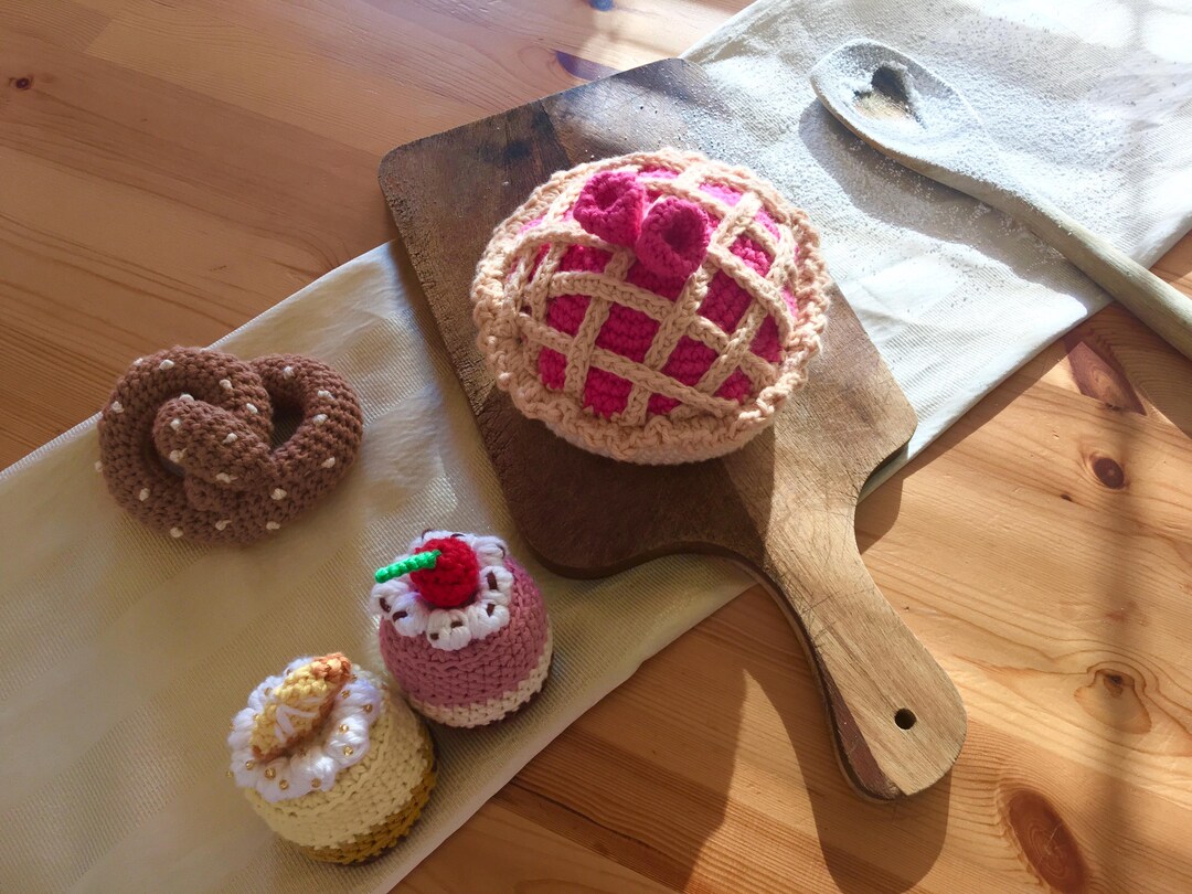 Crochet Raspberry Pie - Amigurumi Berry Dessert - Cute Toy Food - Kids ...