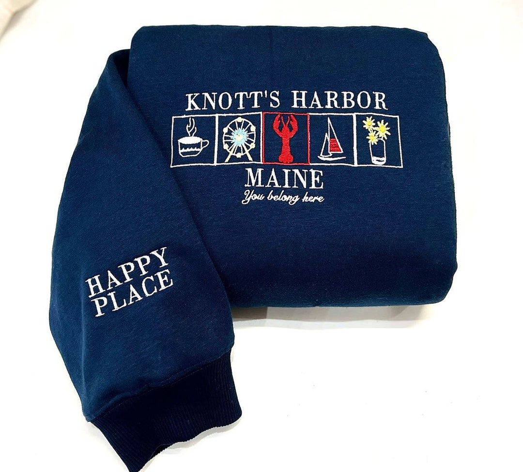 Knott's Harbor Embroidered Sweatshirt, Happy Place Emily Henry Bookmark ...
