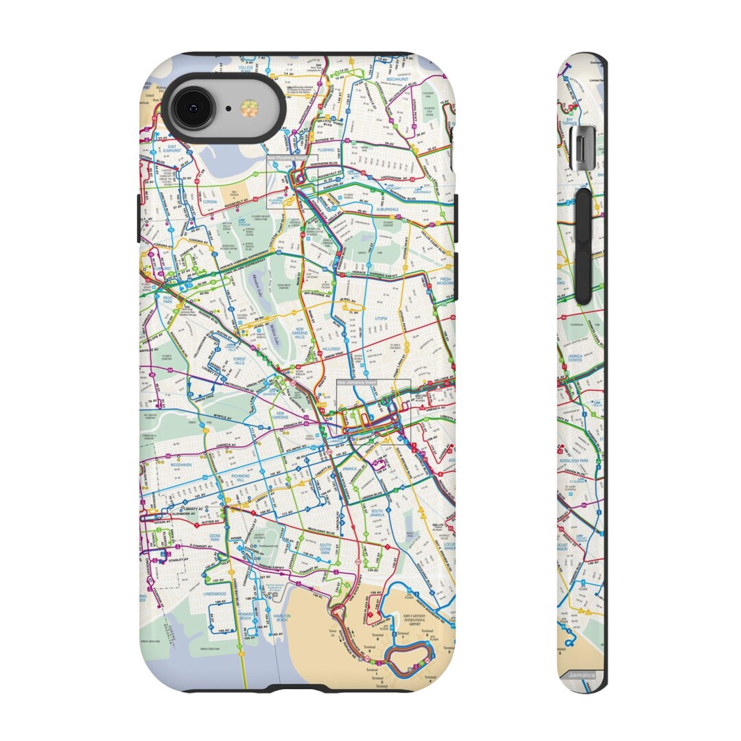 MTA Queens Bus Map (1999) Phone Case (apple/samsung) - Tough & Stylish ...