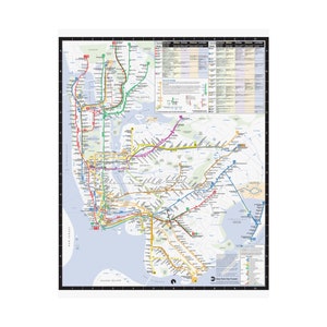 MTA Subway Map 1997 Matte Vertical Posters - Etsy