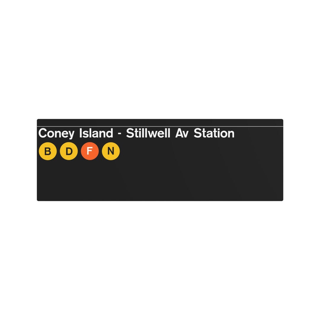 NYC Subway (1980s Coney Island-stillwell Ave Station) Metal Art Replica ...