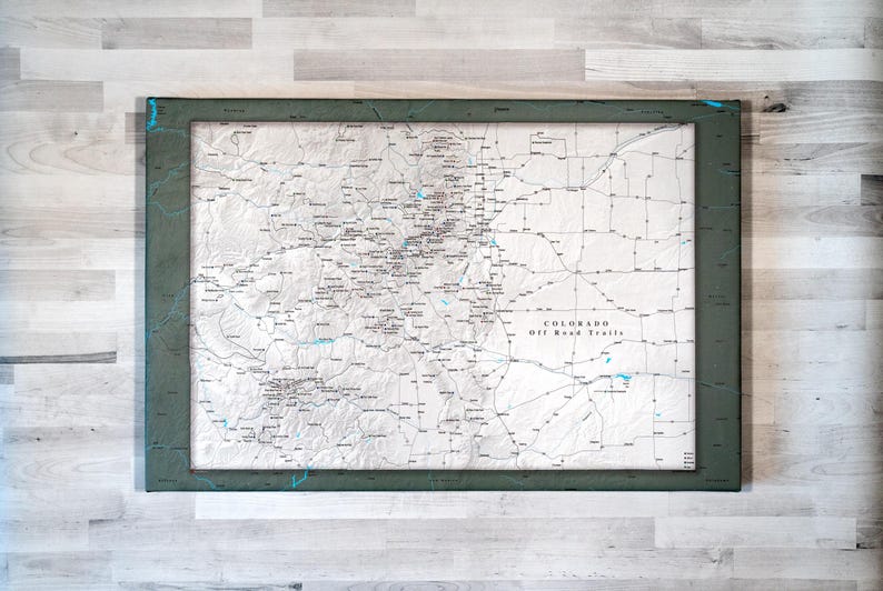 Colorado Hiking Trails - Push Pin Map - Etsy