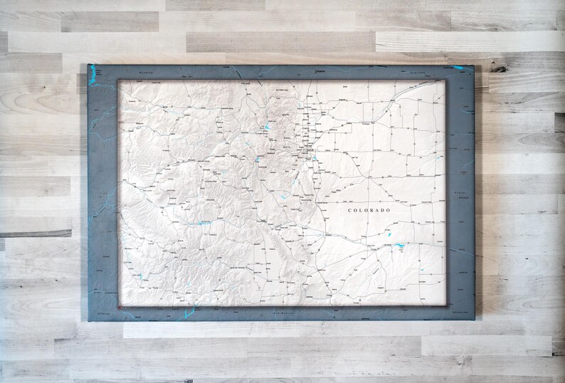 Colorado Hiking Trails - Push Pin Map - Etsy