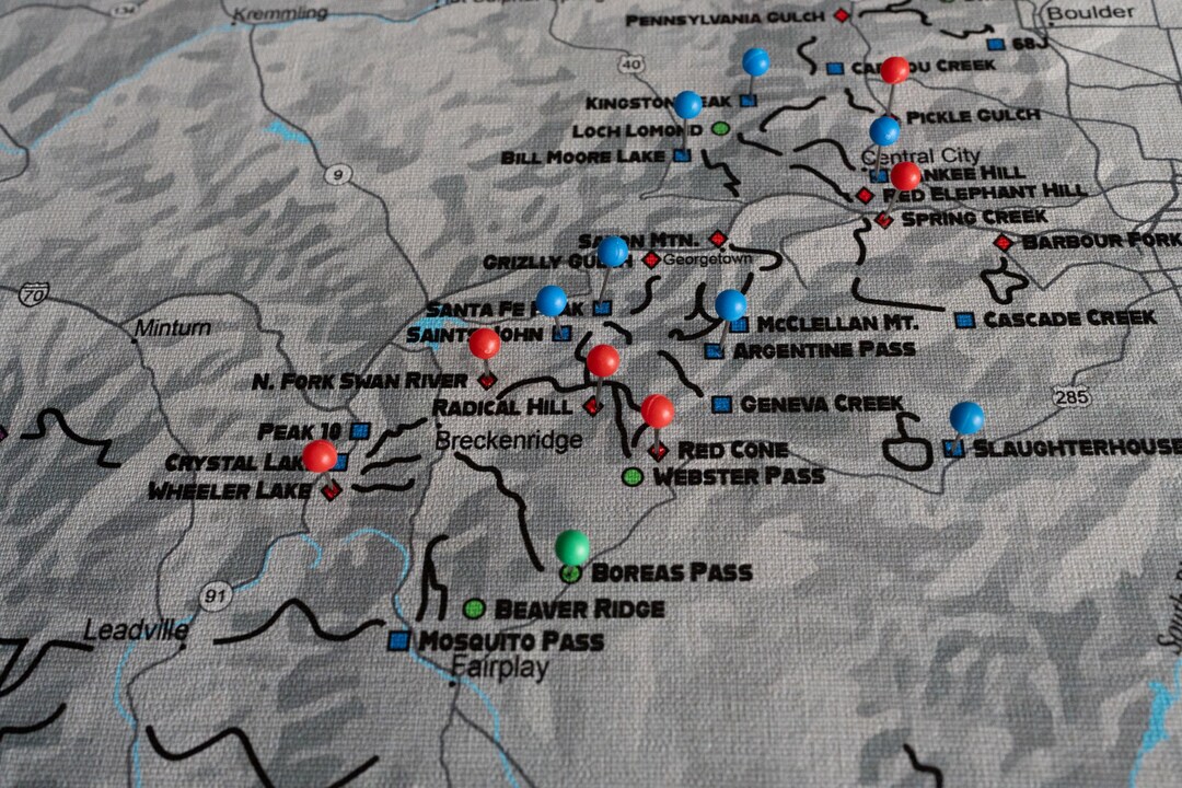 Colorado off Road Trails Push Pin Map 36x24 - Etsy