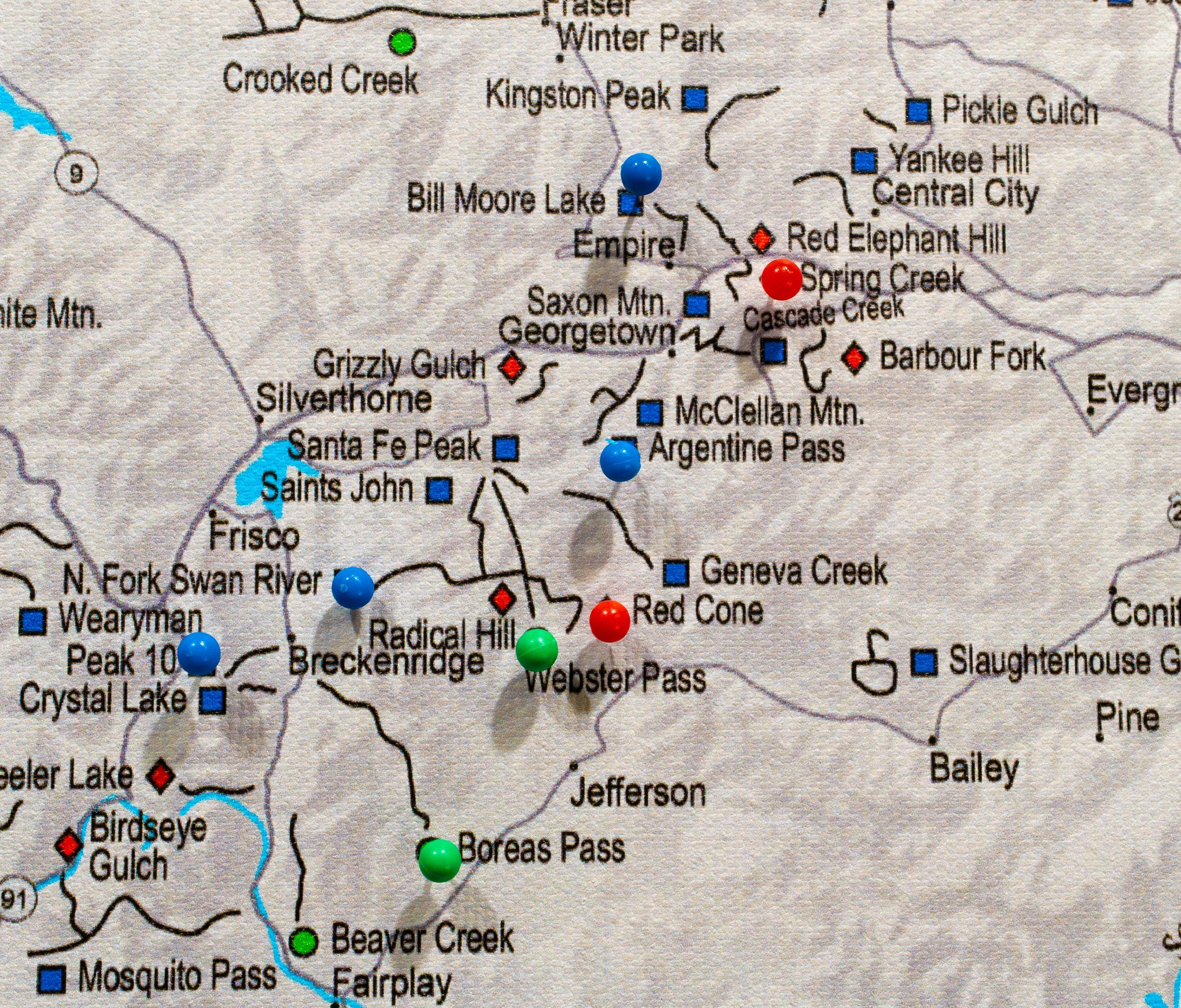 Colorado off Road Trails - Push Pin Map - Etsy