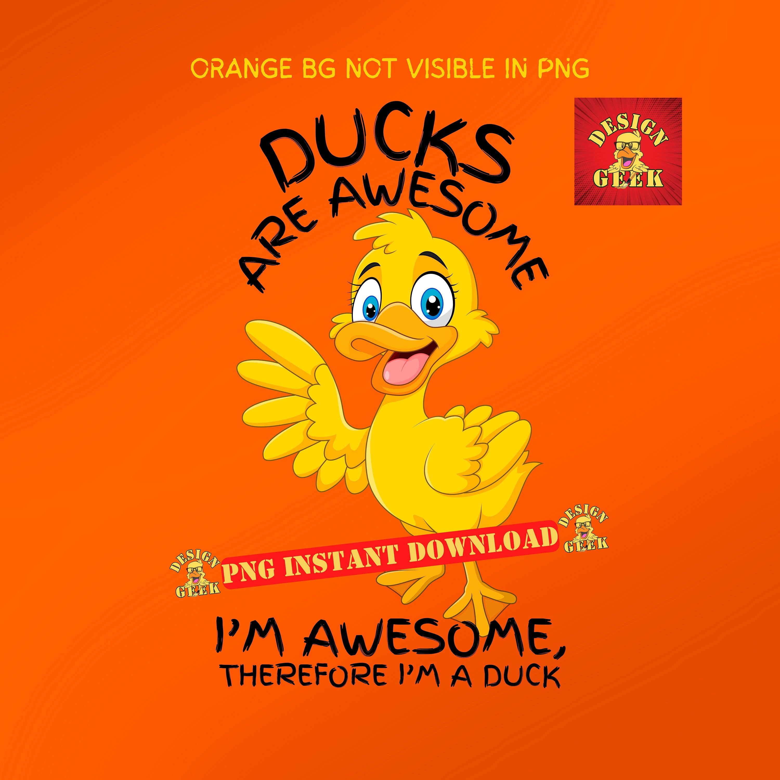 Funny Duck Design Duck Png for Ink Sublimation Crafts Cute Duck Designs ...