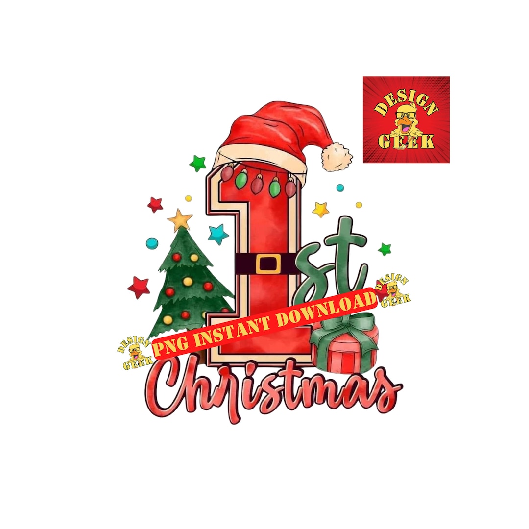 First Christmas Design 1st Christmas PNG Christmas Baby Design for Ink ...