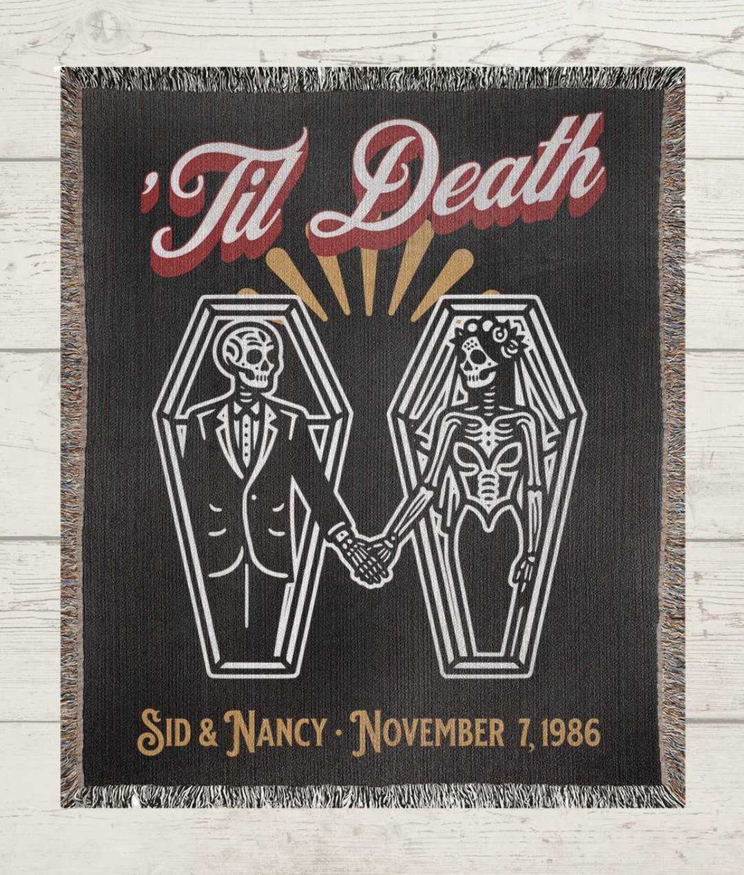 Personalized Til Death Woven Wedding Blanket or Anniversary Gift for ...