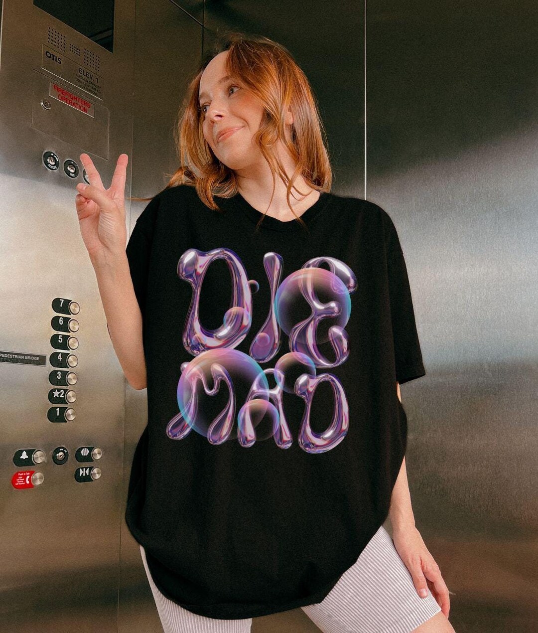 Die Mad 3D Bubble Letter T-shirt Funny Sarcastic Women Graphic Tee ...