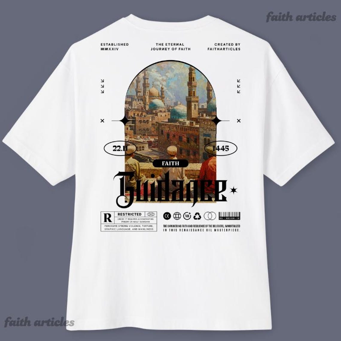 Rooftop Muslims Guidance Oversized T-shirt, Islamic Streetwear, Islamic ...