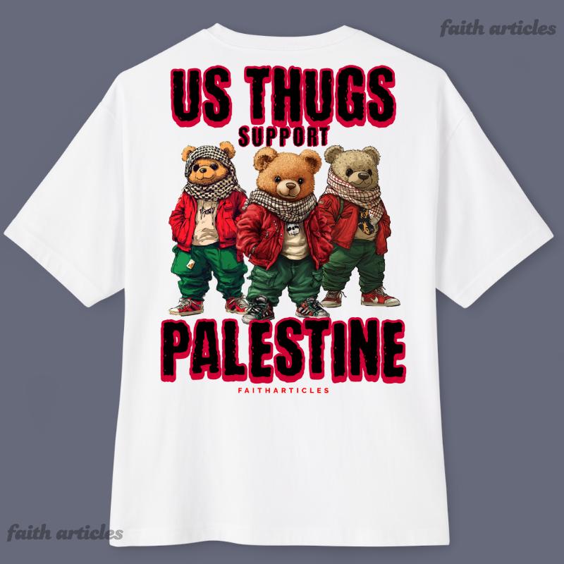 Us Thugs Support Palestine Bears Oversized T-shirt, Bear Shirt ...