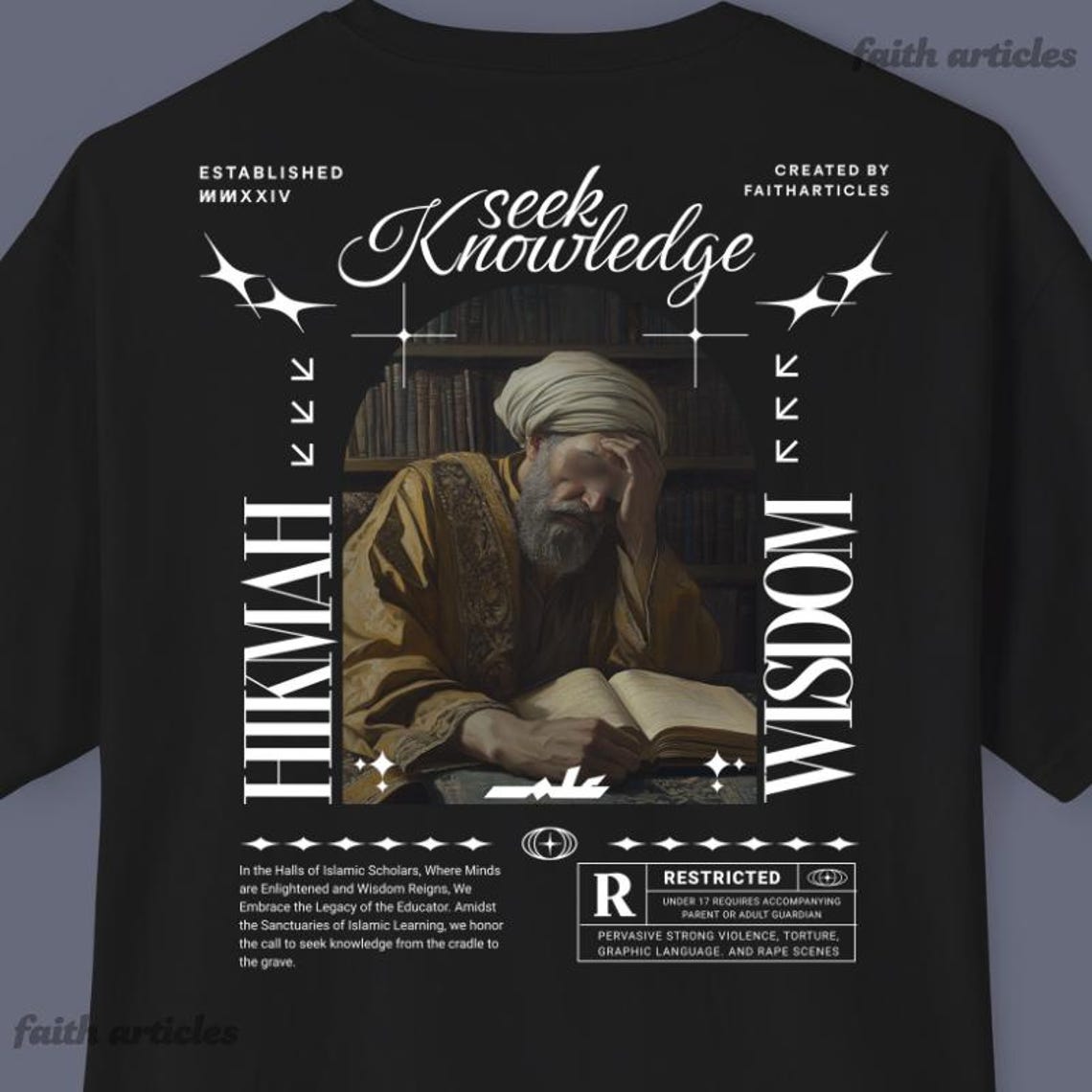 Seek Knowledge Oversized T-shirt, Islam Reminder Shirt, Seek Knowledge ...