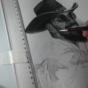Django Tattoo Idea, Tattoo Design. Authentic Copy Print. Art for ...