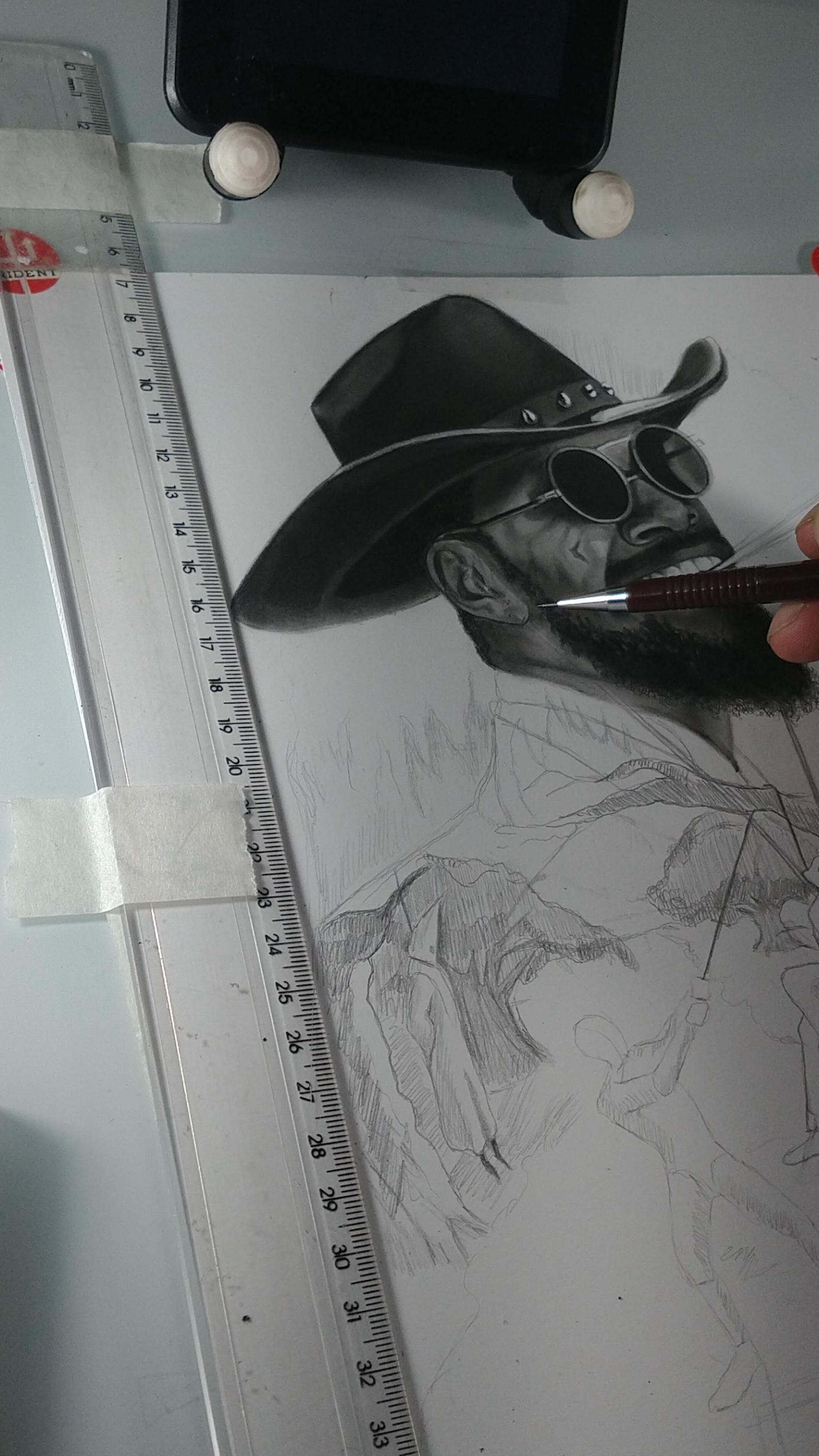 Django Tattoo Idea, Tattoo Design. Authentic Copy Print. Art for ...