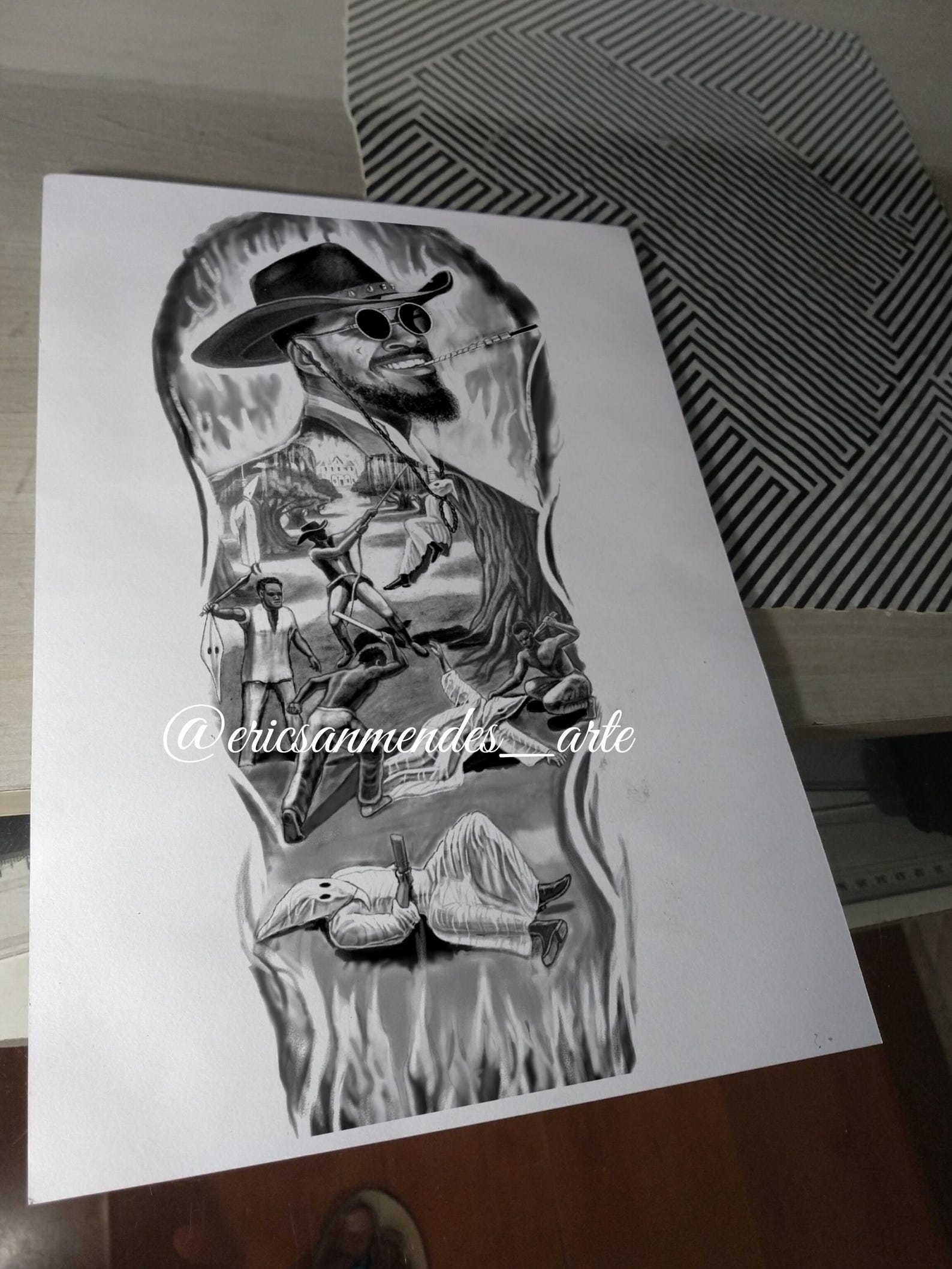 Django Tattoo Idea, Tattoo Design. Authentic Copy Print. Art for ...