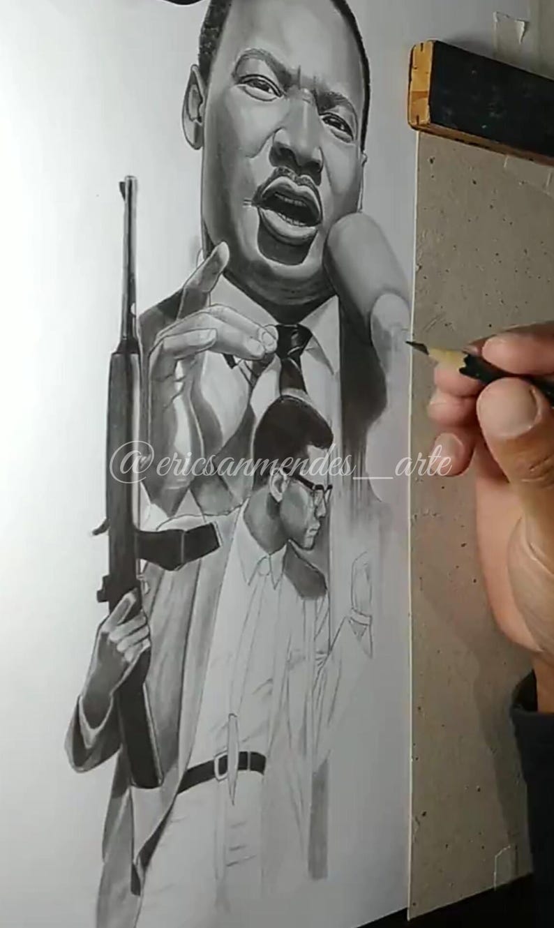 Martin Luther King, Malcolm X Tattoo Design. Authentic Copy for ...